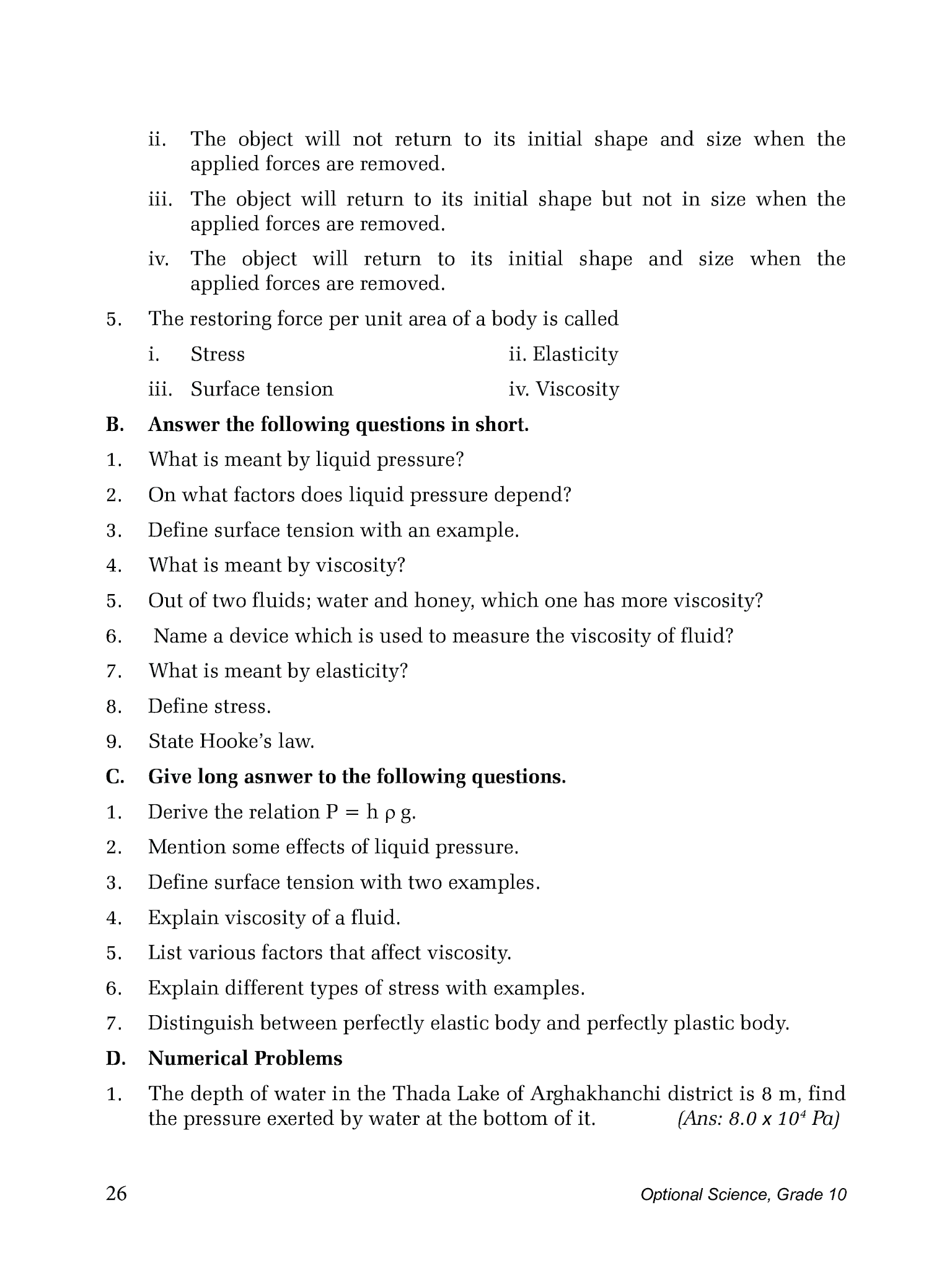 Optional-Science-Grade-10