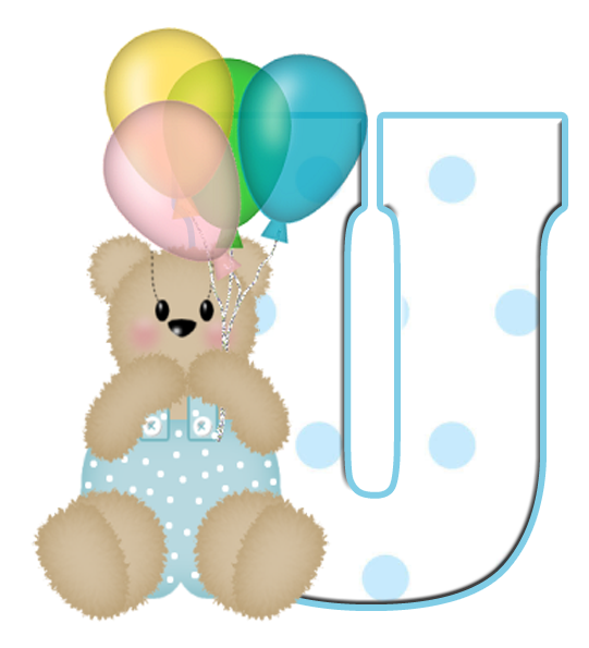 Abecedario Azul con Globos. Blue Alphabet with Balloons. - Oh my Alfabetos!