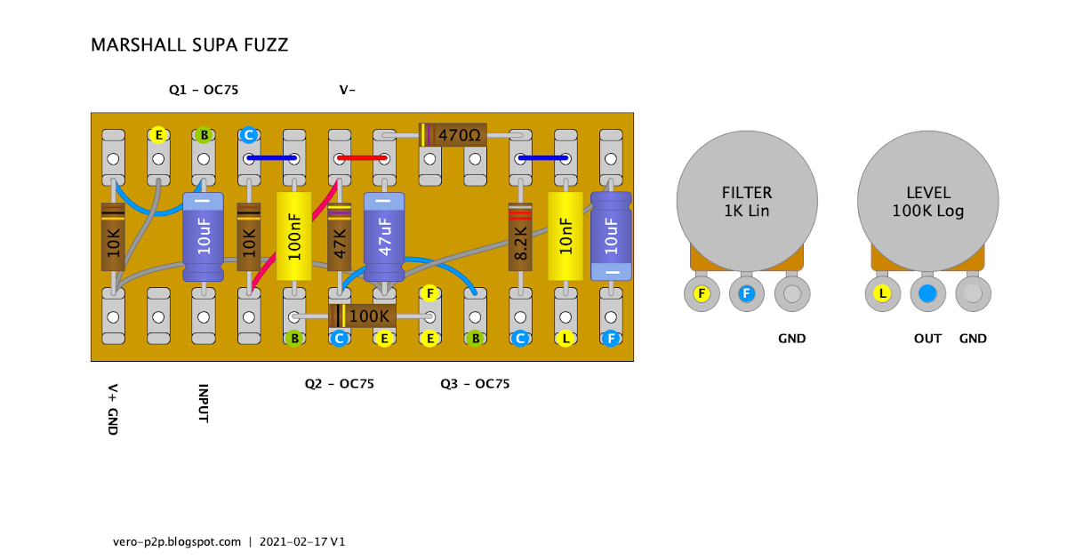 Guitar Effects - Vero - Point to Point - Tag Board Layouts: MARSHALL ...