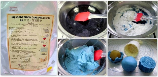 Bunga Telang ~ Blue-pea Flower Snow Skin Mooncakes ~ 2013