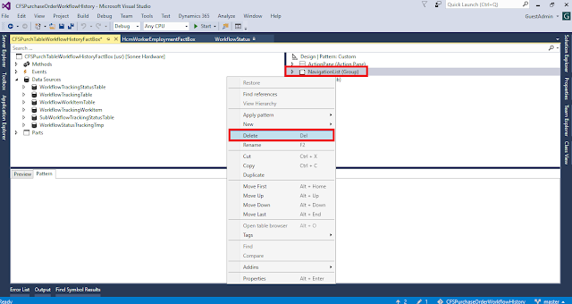 After applying the custom pattern, delete the NavigationList which is ... After applying the custom pattern, delete the NavigationList which is ...