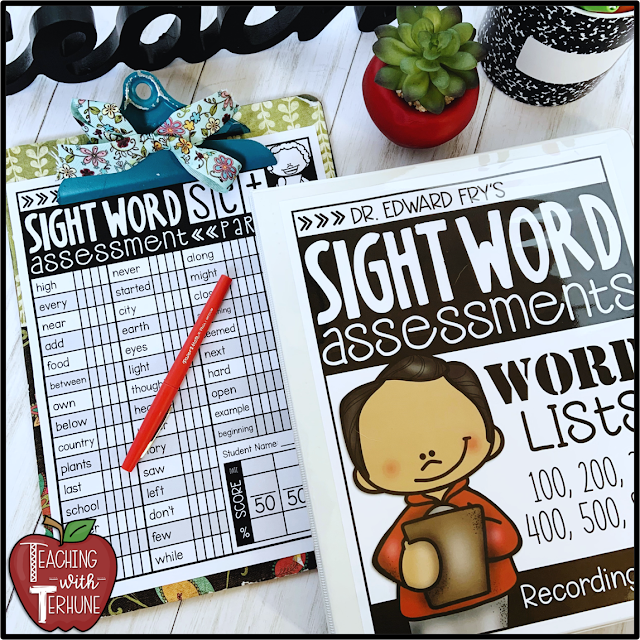 Teaching With Terhune: Sight Word Assessments for RTI/Progress Monitoring