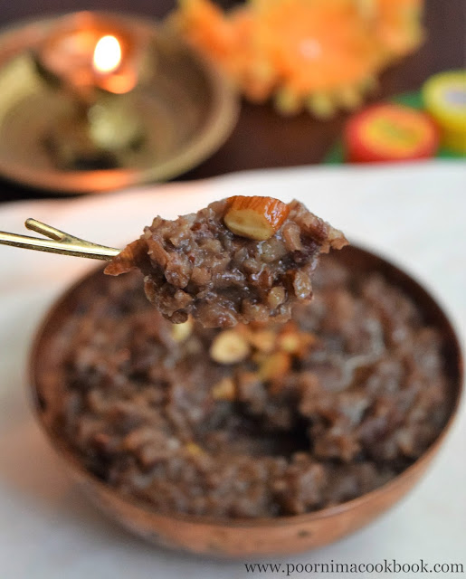 Poornima's Cook Book: Red Rice Sweet Pongal / Sigappu Arisi Sakkarai ...