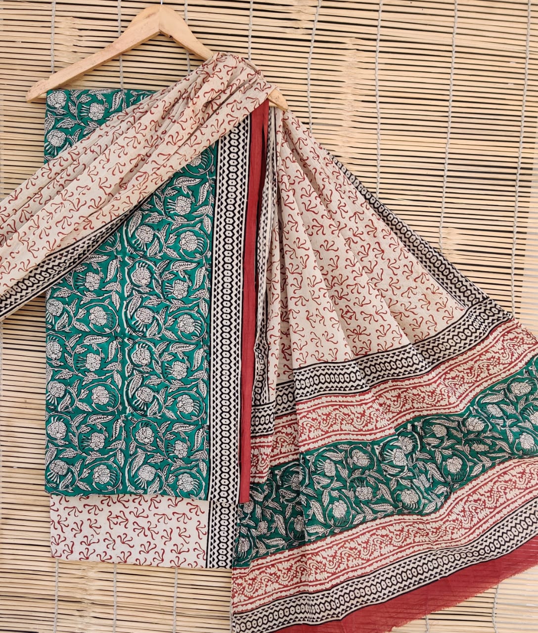 Block print cotton suits