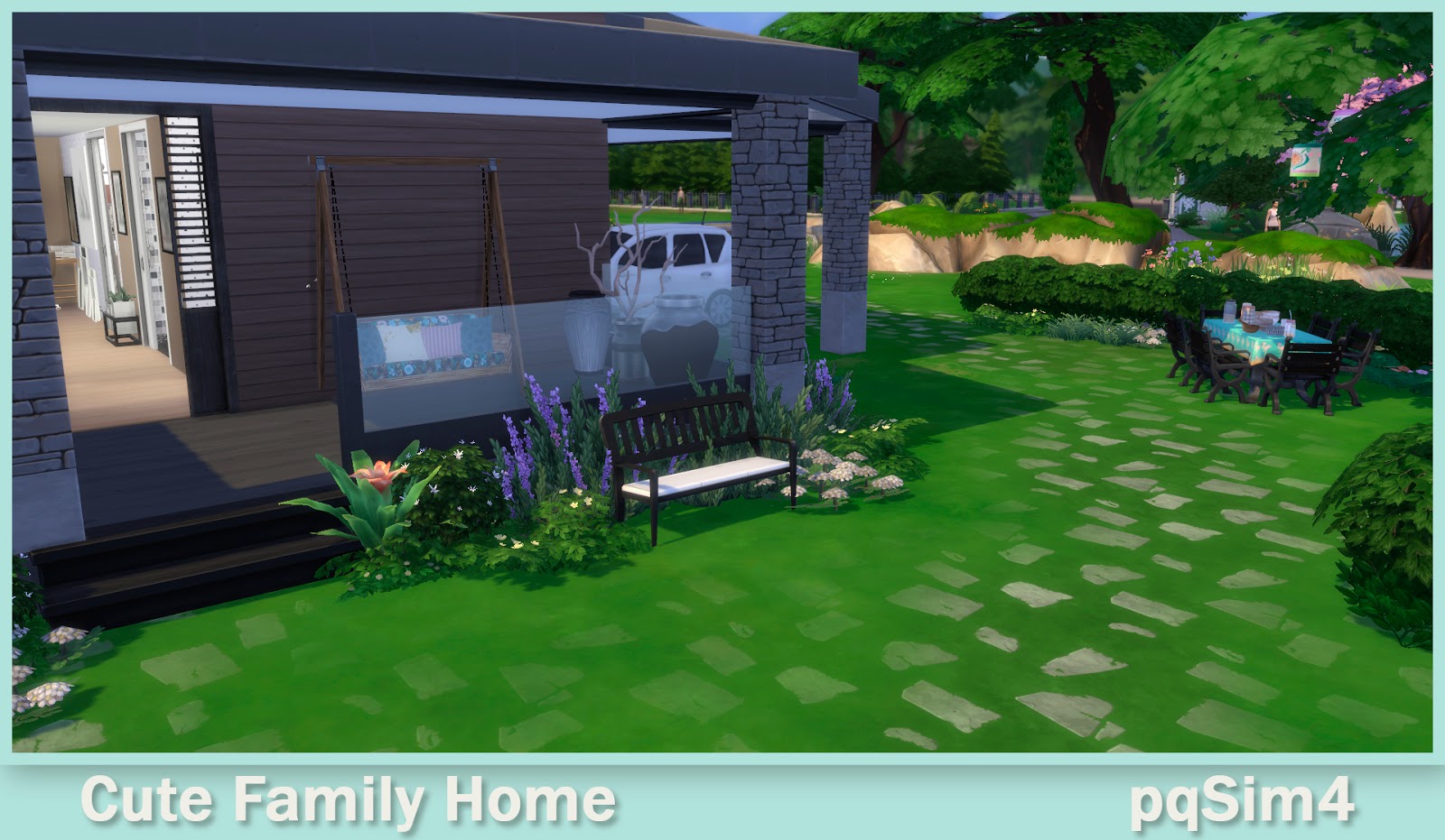 Cute Family Home. The Sims 4 Speed Build.