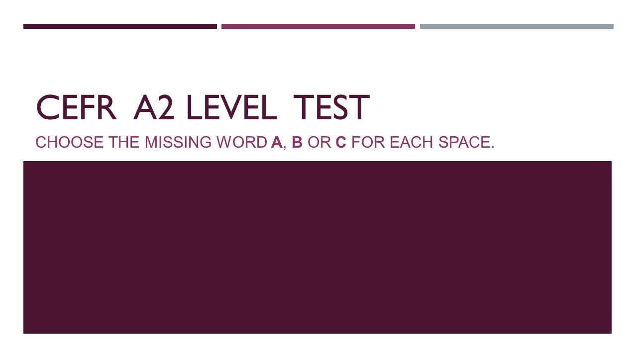 CEPT Practice: CEFR A2 level test with answers