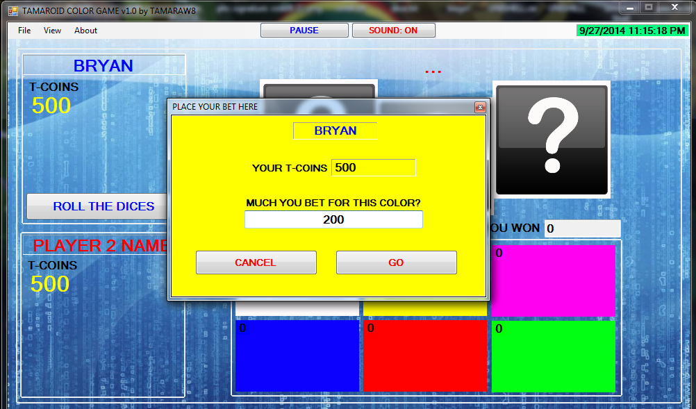 TAMARAW8: TAMAROID COLOR GAME (PINOY PERYAHAN COLOR GAME)