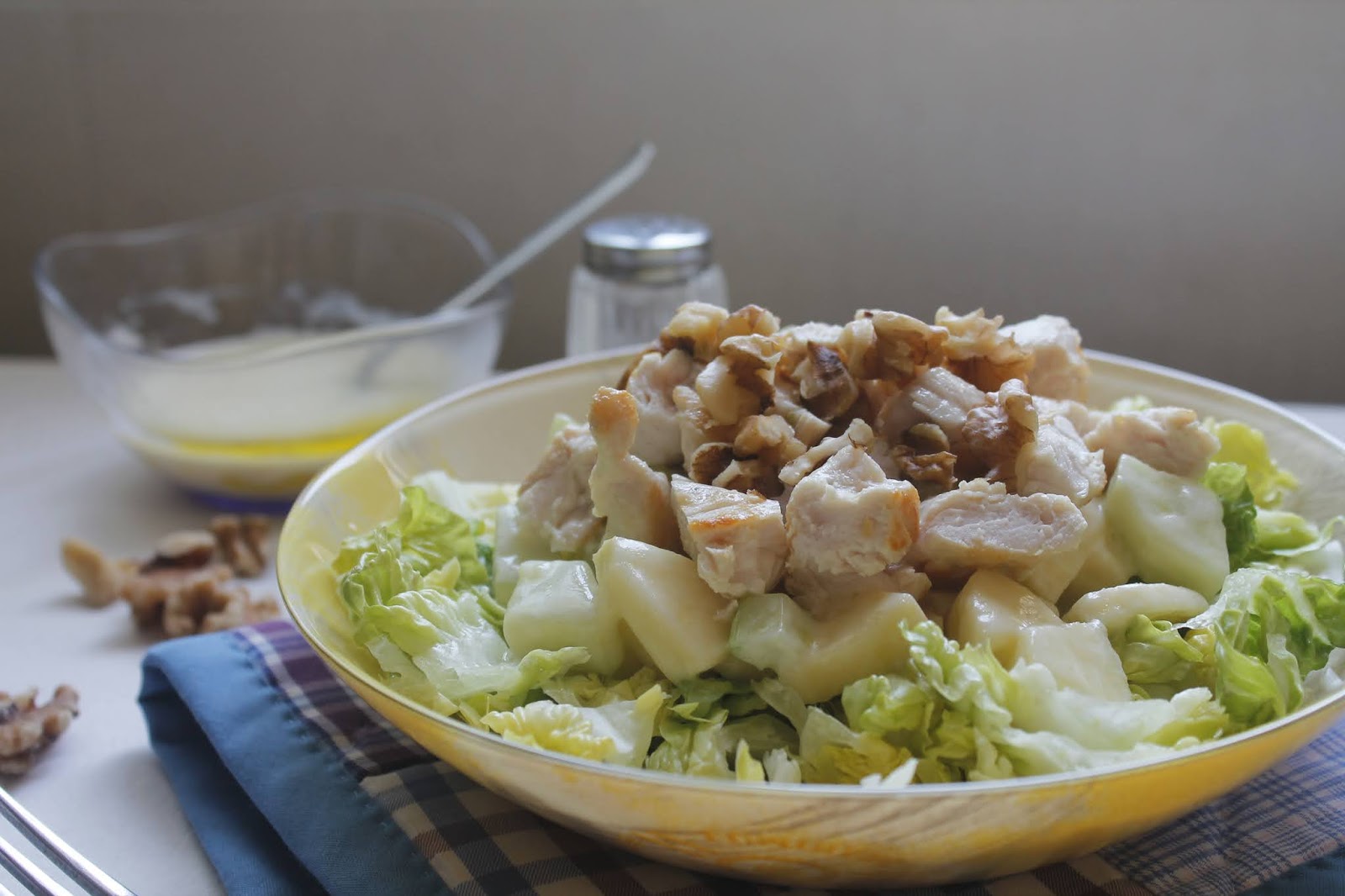 Ensalada de pollo, apio y manzana ~ Con sabor a huerto