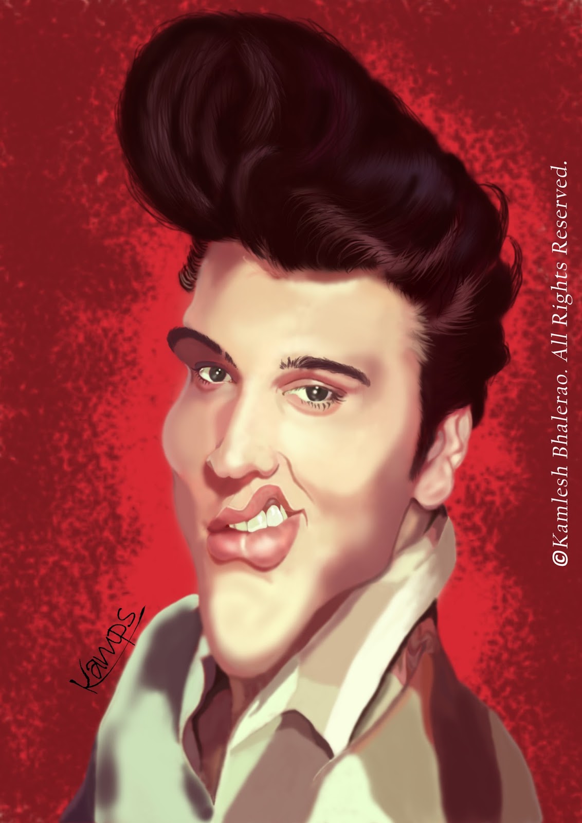 Caricaturized - Art of Kamlesh: Elvis Presley!