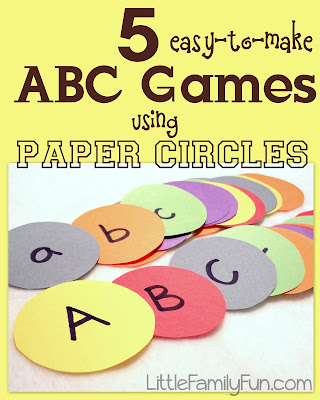 Little Family Fun: 5 ABC Games using Paper Circles