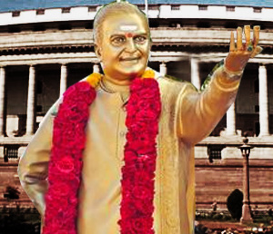 Legend NTR statue Installed in parliament Premises