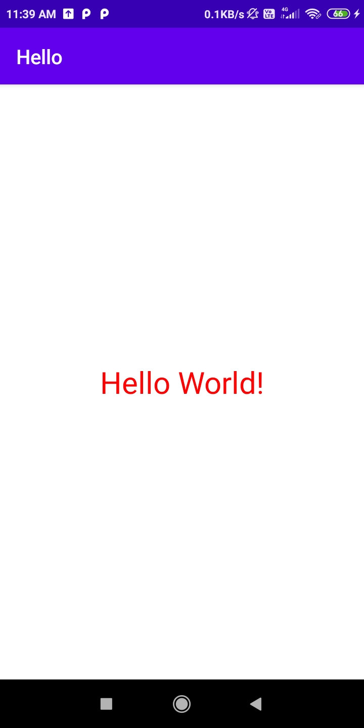 Android Hello World Application Android Hello World Application