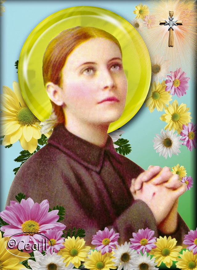 Vidas Santas: Estampa de Santa Gemma Galgani, Virgen