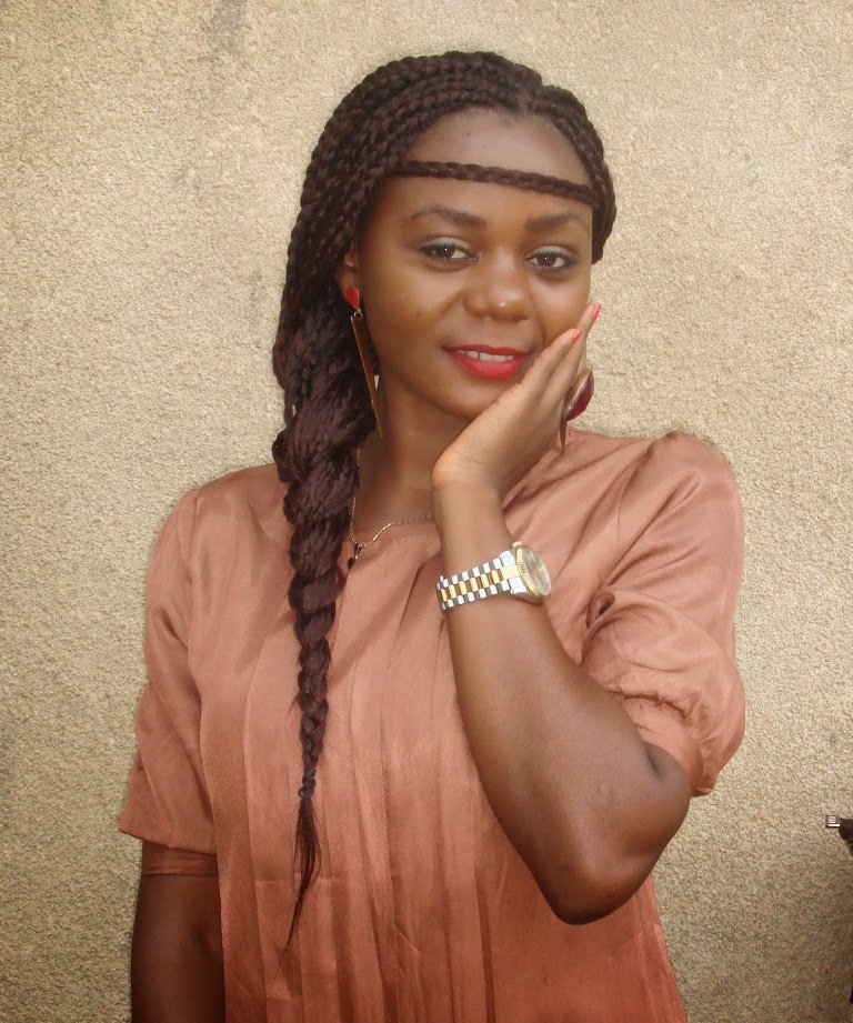 Black Lady Diary: OOTD: Brown dress, Red lips