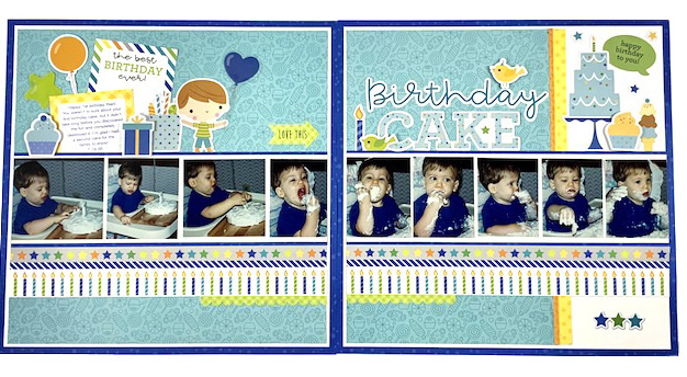 Doodlebug Design Inc Blog: PARTY TIME DOUBLE PAGE LAYOUT | with Traci