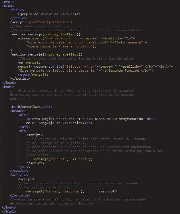 JavaScript: Funciones en JavaScript.