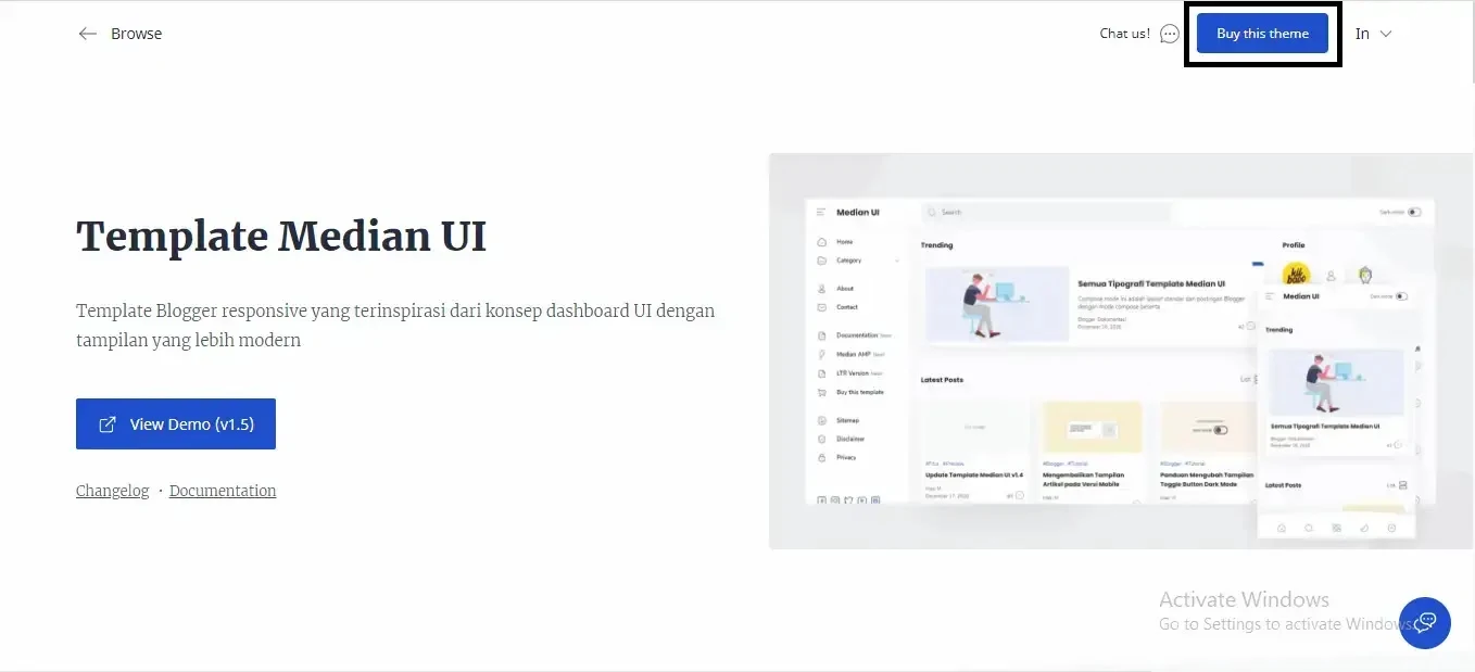 قالب ميديان Median UI Template - من أفضل قوالب مدونات بلوجر
