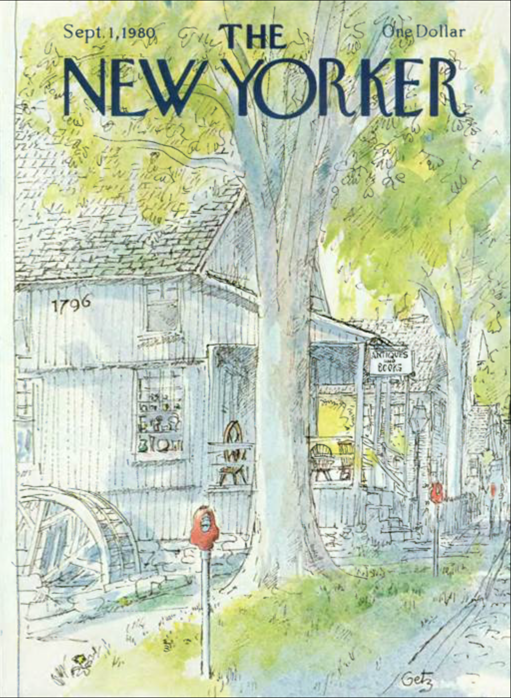 Attempted Bloggery: Old Mill: Arthur Getz Original New Yorker Cover Art