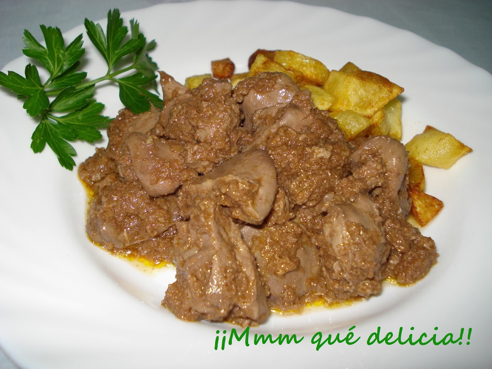 Mmm qué delicia!!: HIGADITOS DE POLLO EN SALSA