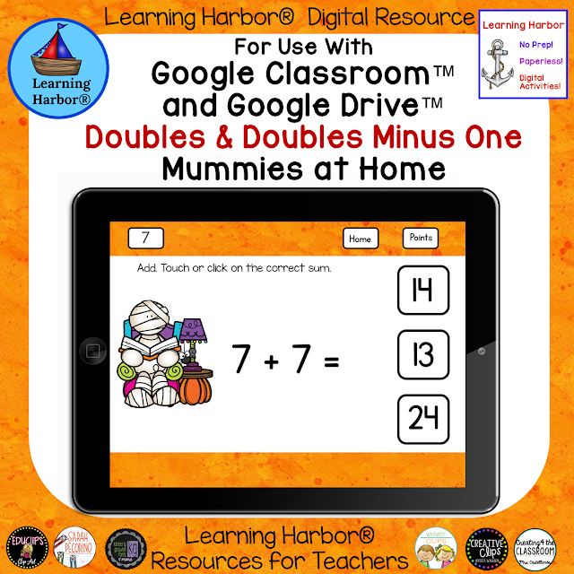 Funny Mummy Halloween Addition Activity for use with Google Classroom ...