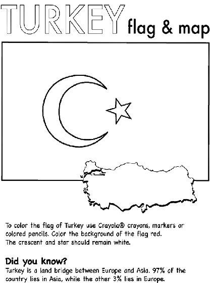 Turkey Flag Coloring Page ~ Coloring Pages