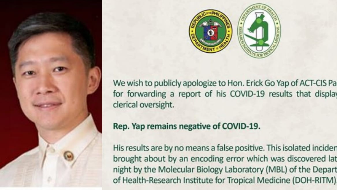 Benguet Caretaker Rep. Eric Go Yap remains negative of COVID-19 ...