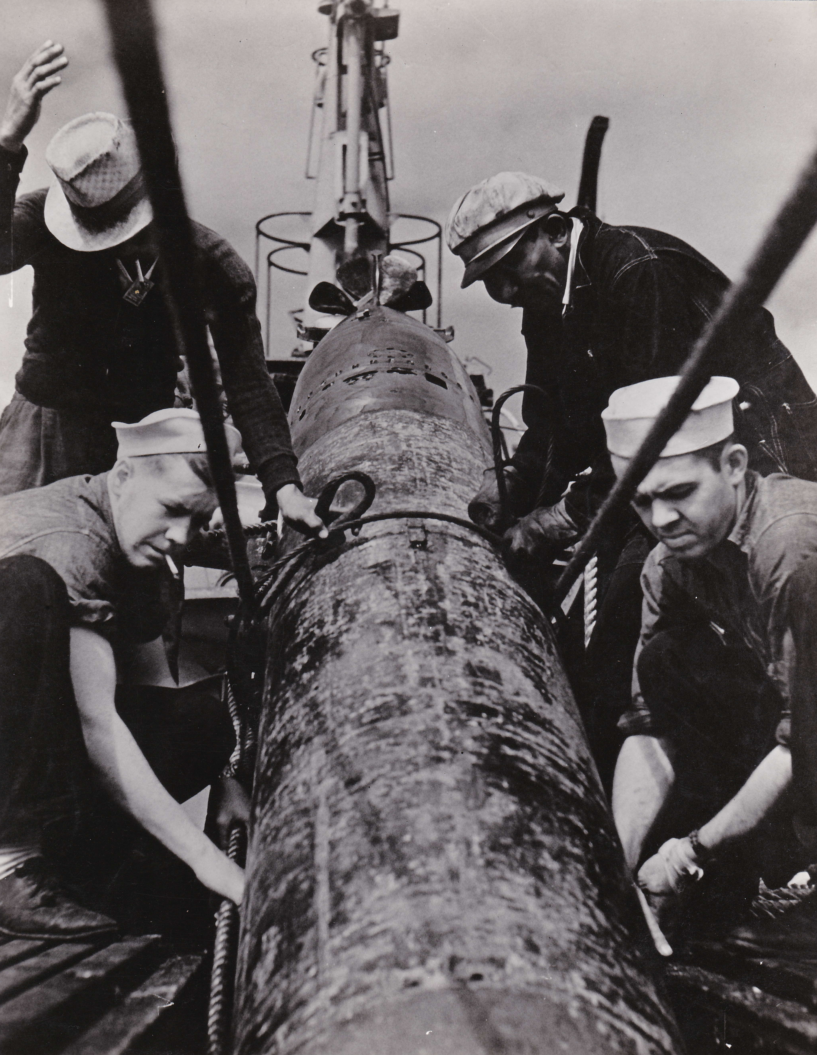 Nostalgia on Wheels: USN Loading Torpedo Tube - 1944