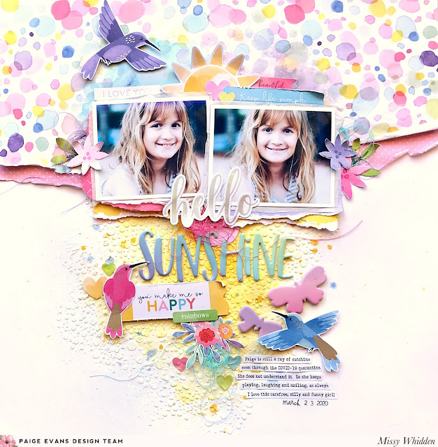 Hello Sunshine Layout by Missy Whidden | Paige Taylor Evans
