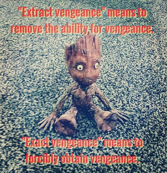 Its Trouble...: "Extract vengeance" means to remove the abilty for ...