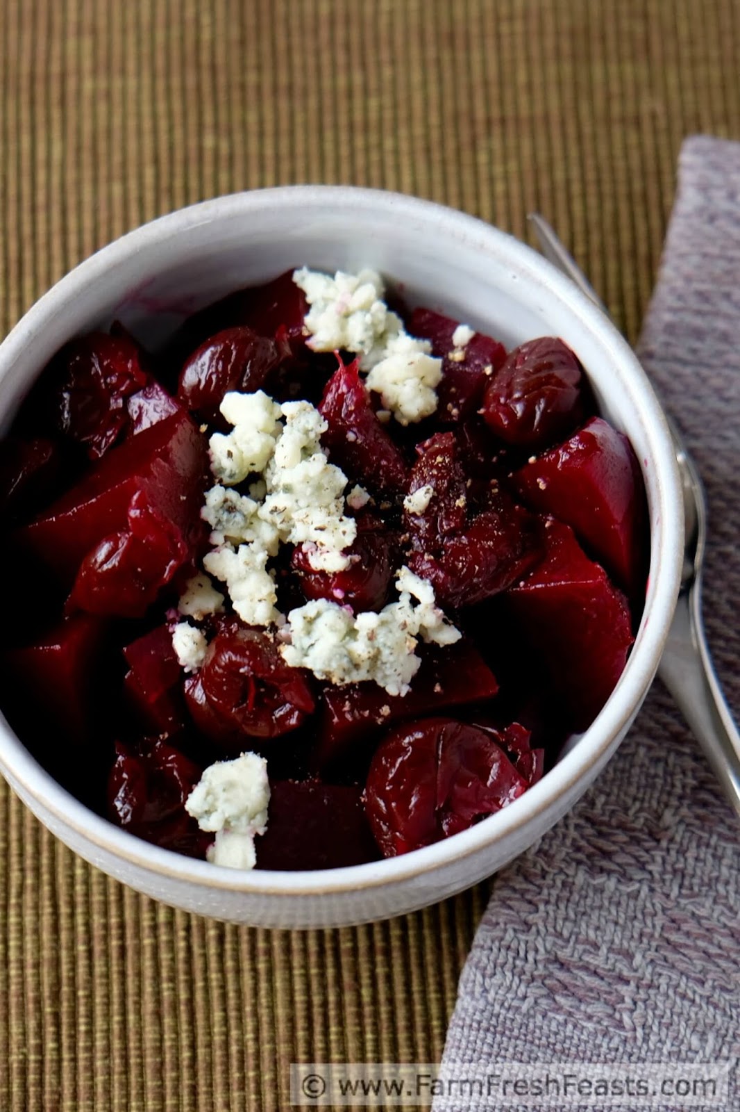 Farm Fresh Feasts: A Beet, Blue Cheese and Cherries Appetizer
