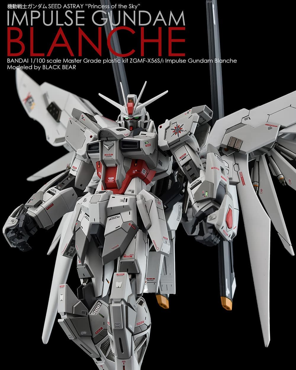 MG 1/100 Impulse Gundam Blanche by @pla_blackbear - Pilot-Exia Gundam