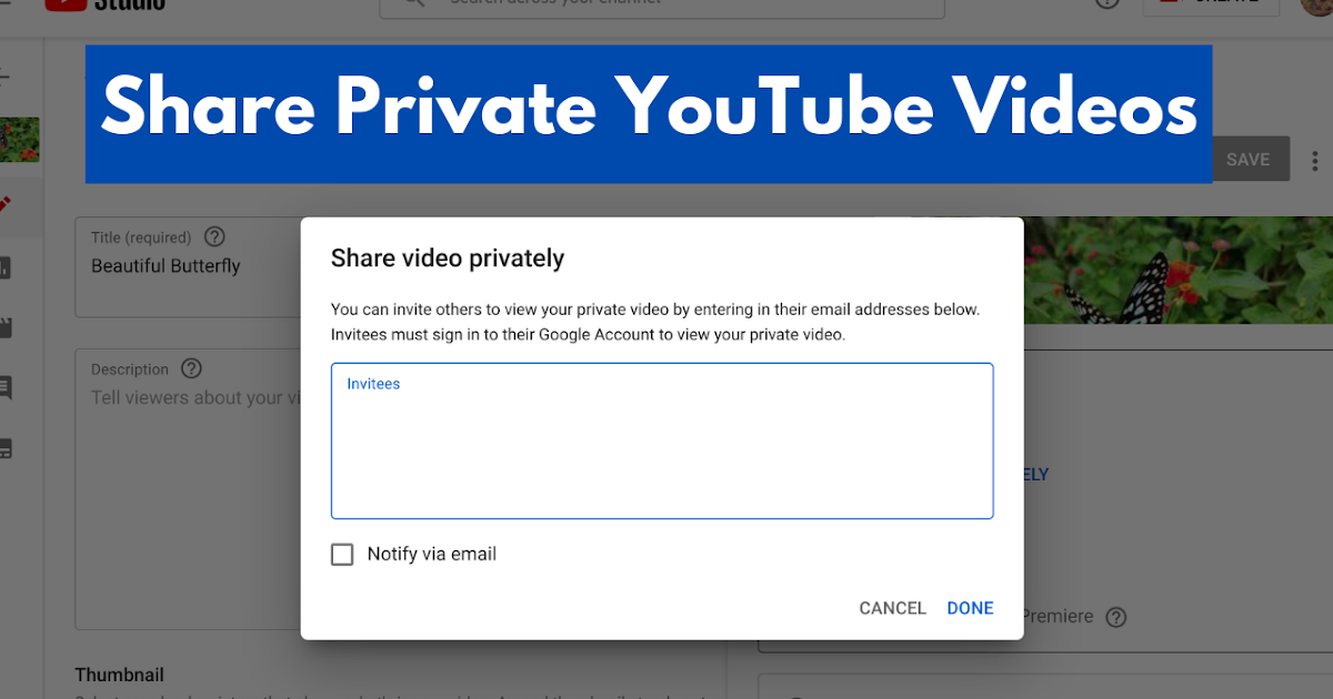 How to share a private YouTube video