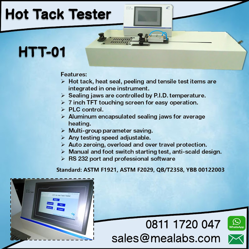 HTT-01 Hot Tack Tester | Mealabs Kemasan Indonesia
