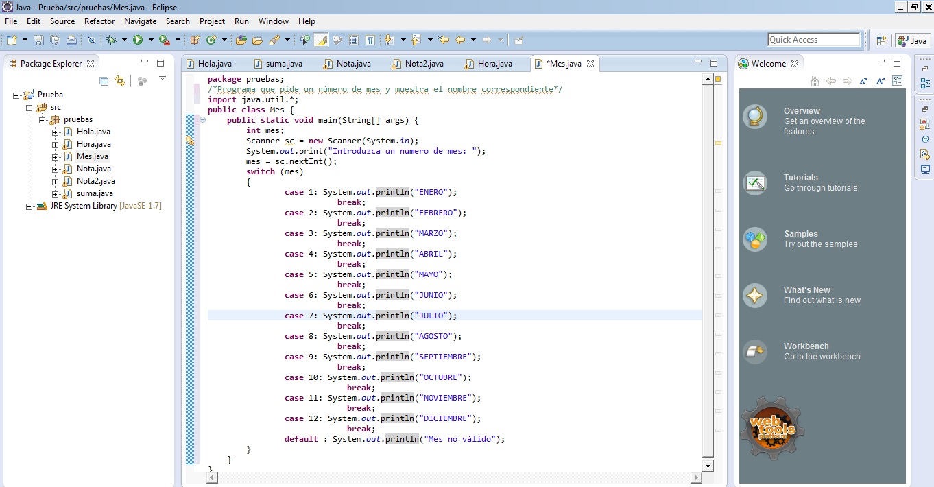Java: Estructuras de Control