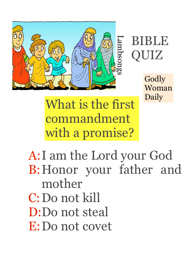 What is the first commandment with a promise? - BIBLE QUIZ