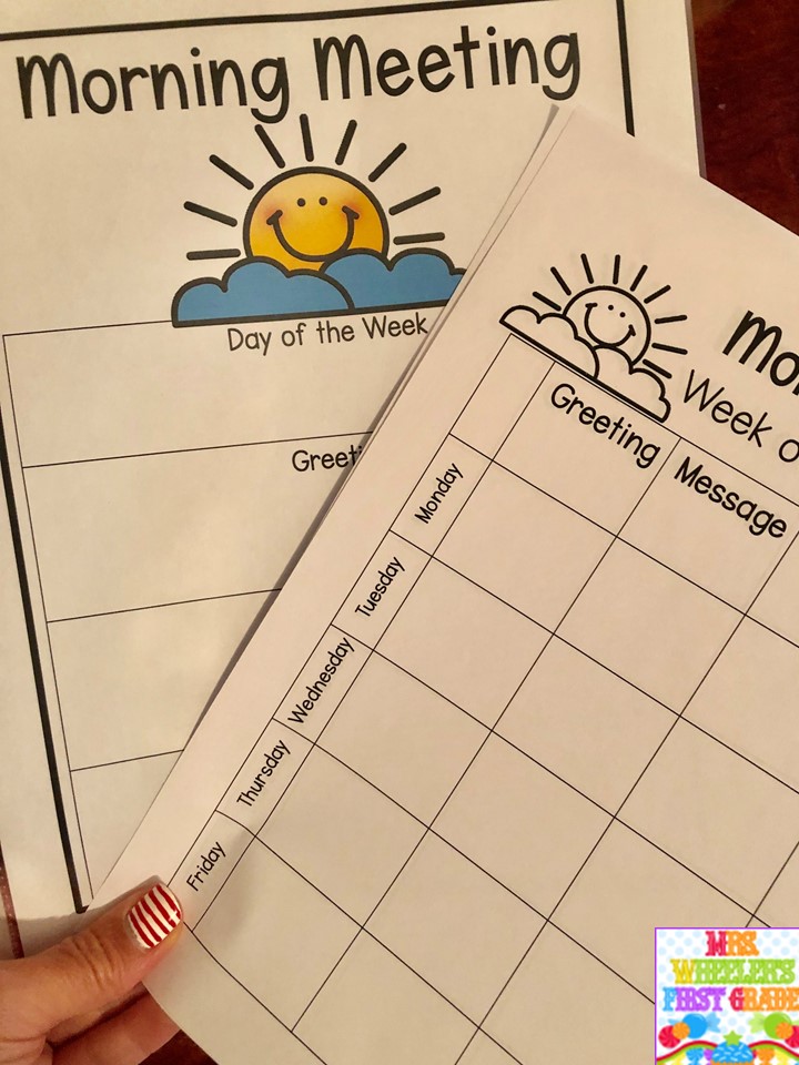 Mrs. Wheeler's First Grade Tidbits: Blog Series: Morning Meeting Group ...
