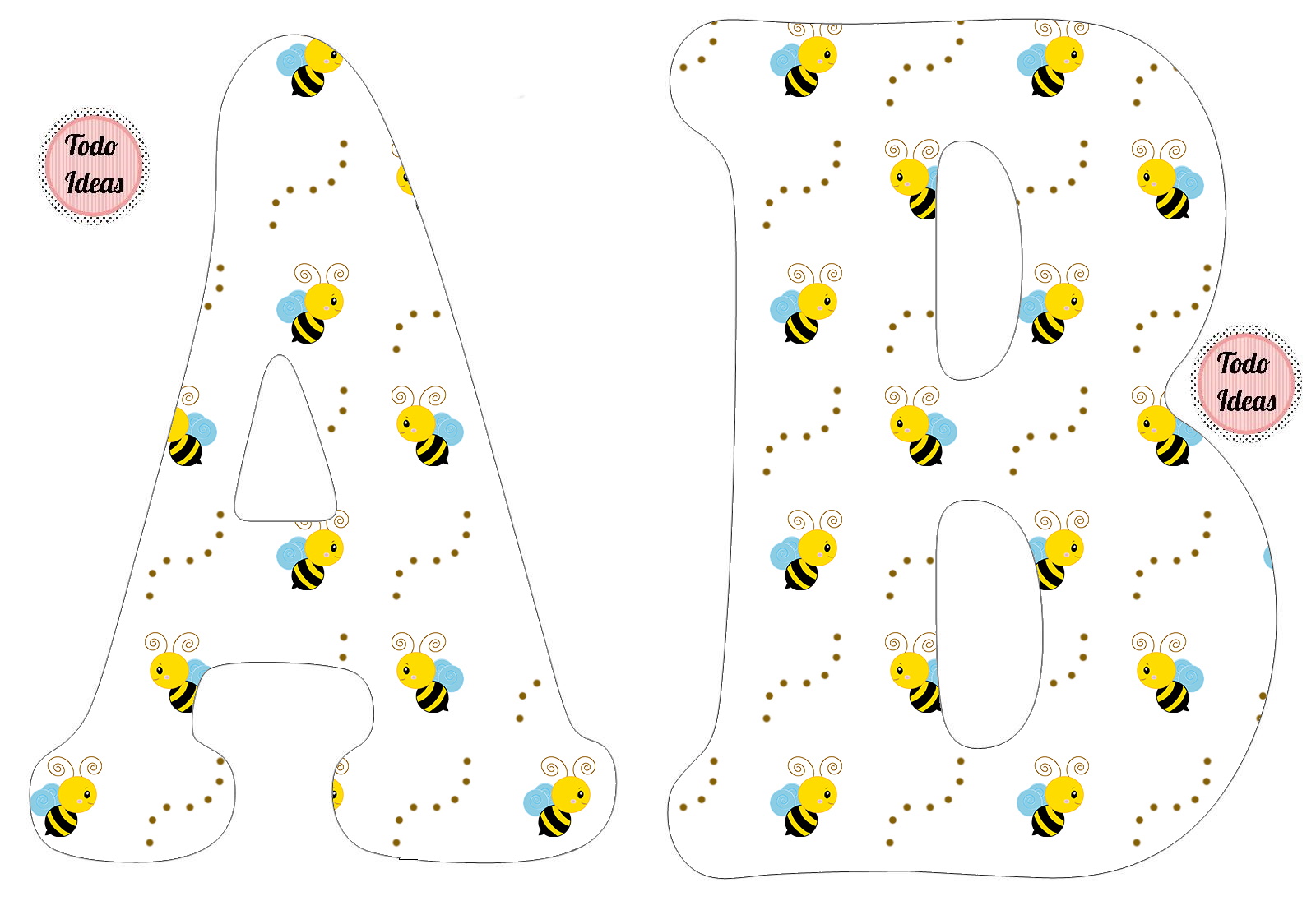 BLOG TODO IDEAS Y MAMI ES DIVERTIDA: KIT ABEJITA ABECEDARIO ABEJAS