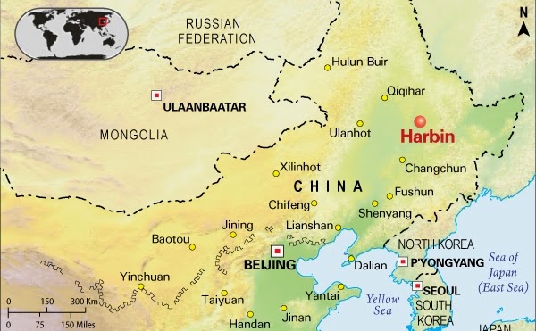 HARBIN ICE & SNOW FESTIVAL, China: MAP & LOCATION