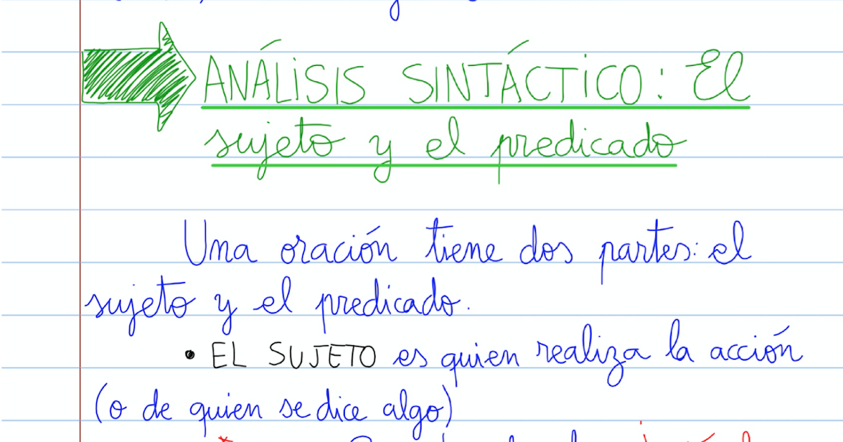LA CLASE DE LUCÍA: EL SUJETO Y EL PREDICADO