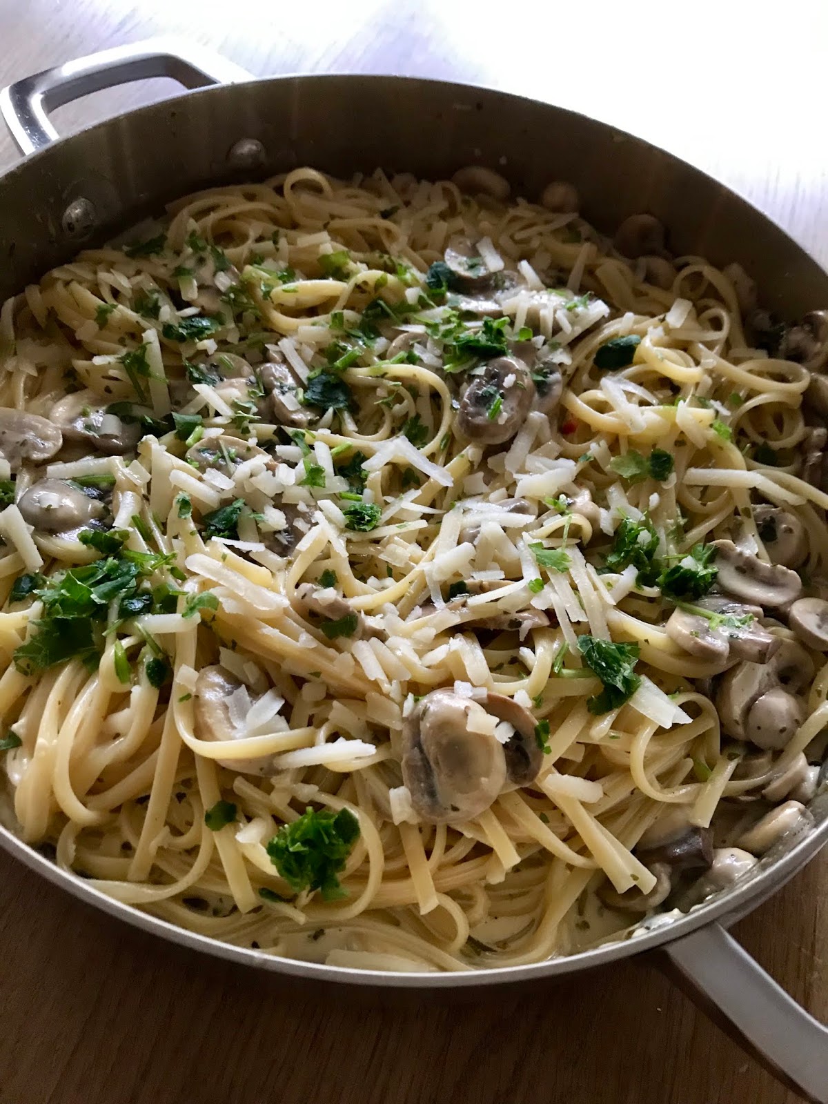 Cinas receptsamling: Champinjon- och vitlökspasta