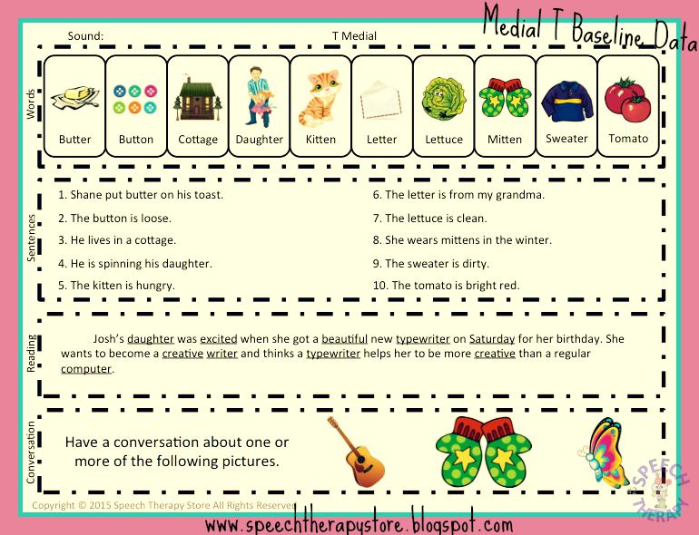 Speech Therapy: Baseline Data Tracking
