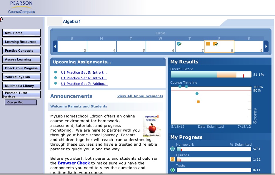 MyMathLab Algebra 2 ~ Schoolhouse Crew Review