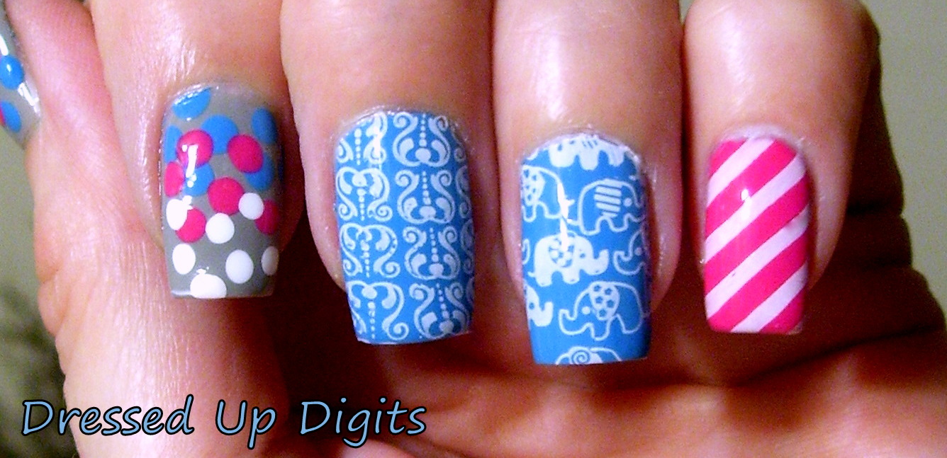 Dressed Up Digits: Light It Up Blue--Autism Awareness Mani--A skittle ...