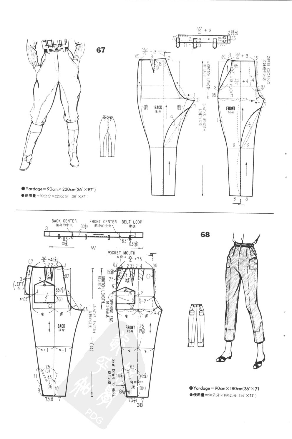 PANTS ( method of pattern making) - modelist kitapları