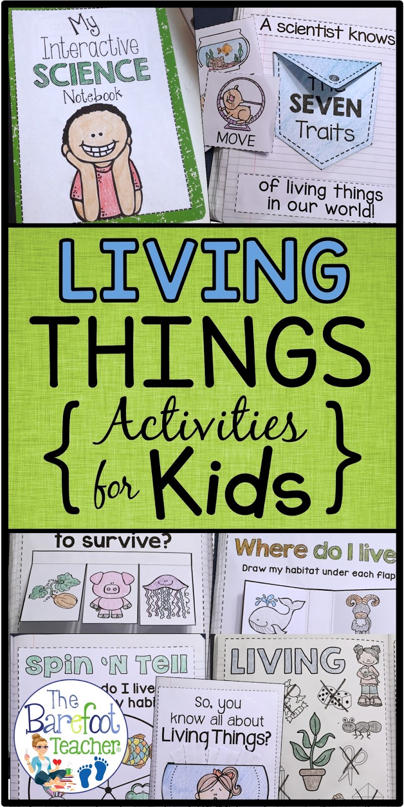Living Things Interactive Notebook and Activities for Kids | The ...