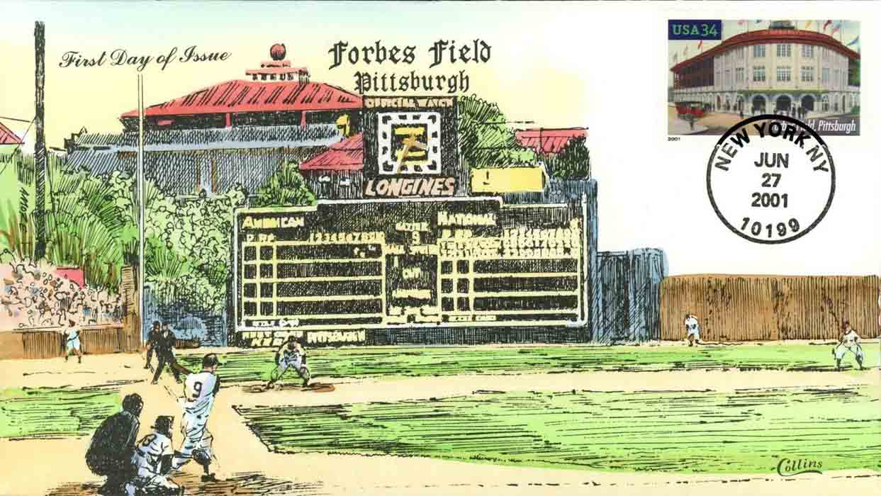 Baseball Stamps & Postmarks: Baseball's Legendary Playing Fields - 2001