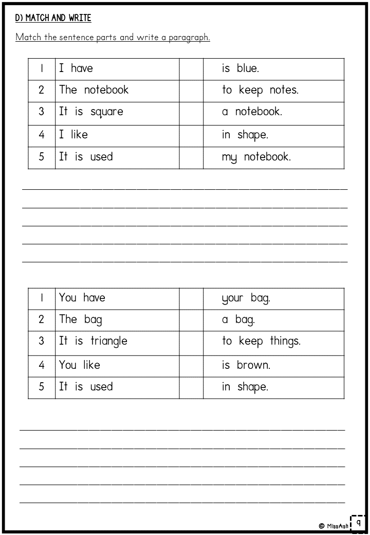 ASH THE TEACHER: Year 2 Step by Step Writing Module Part 1