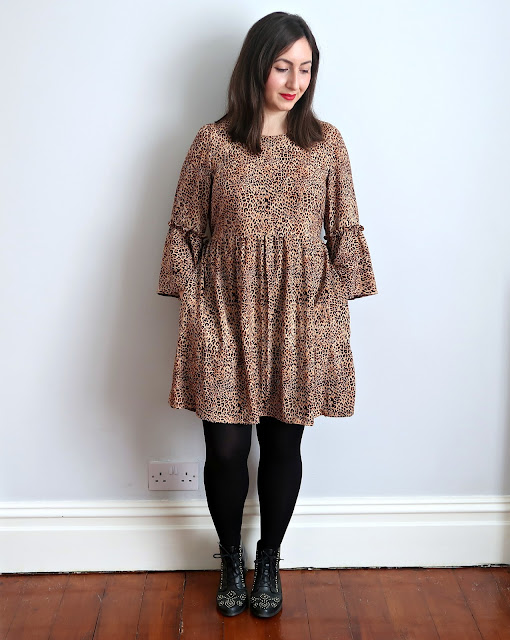 Leopard Indigo Dress - A Stitching Odyssey