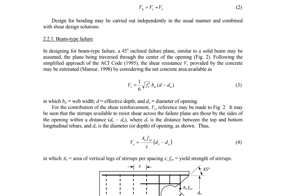AutoCAD Tutorial: DESIGN OF REINFORCED CONCRETE BEAMS WITH WEB OPENINGS ...