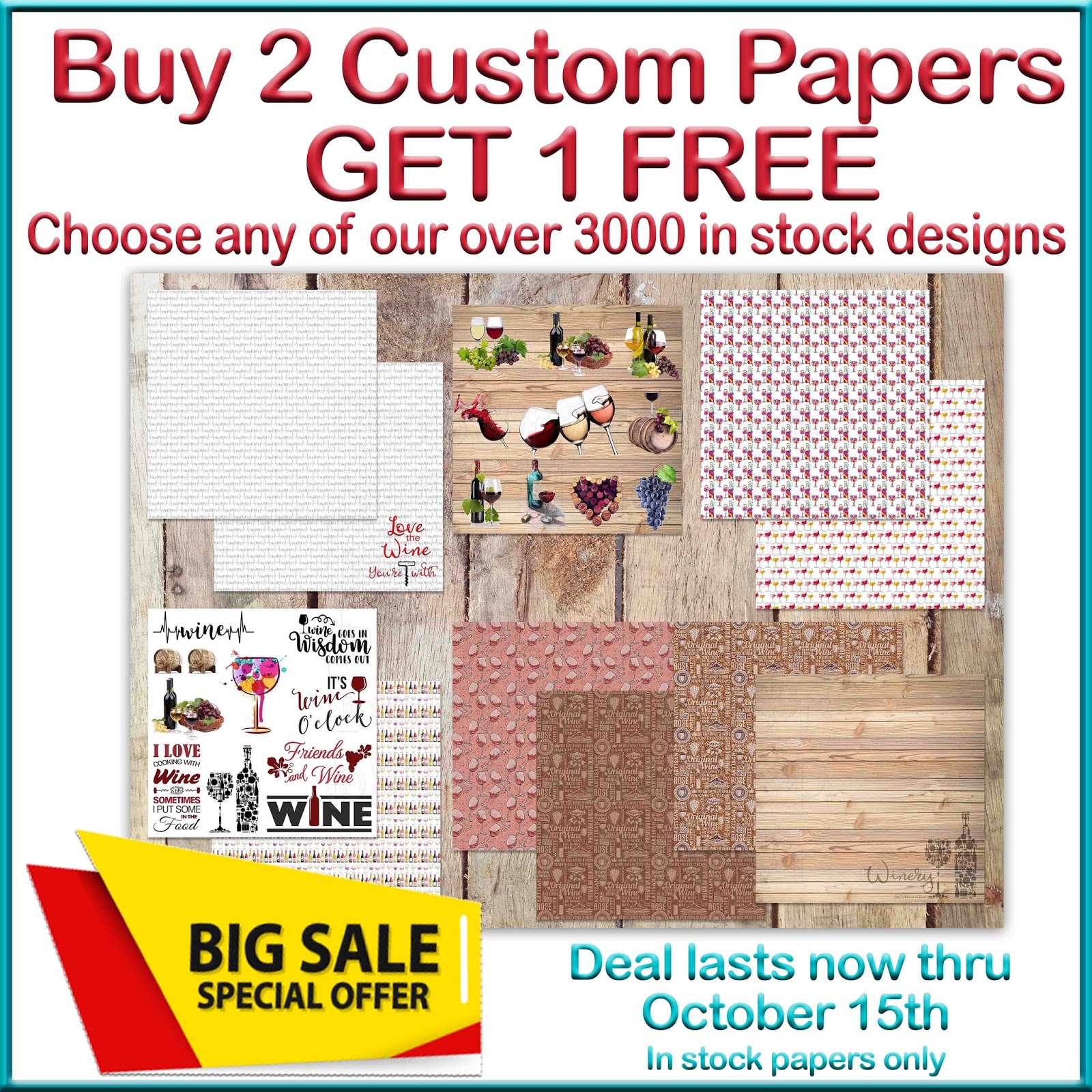 Photo Scraps: Custom Paper Sale
